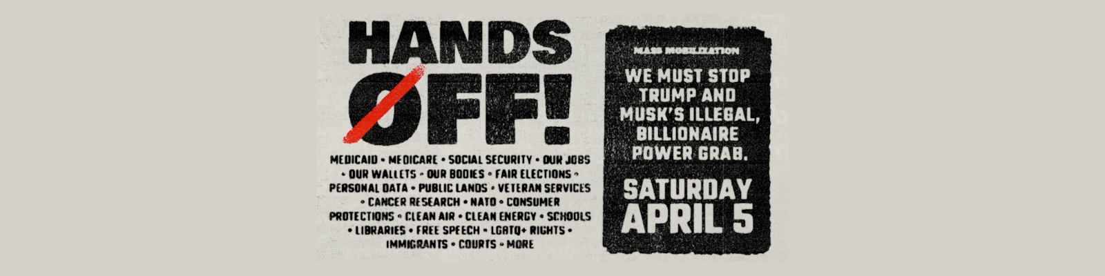 Hands Off Rally & Poster Making - First Church Seattle